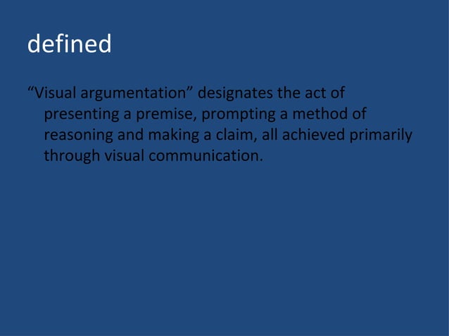 Visual Argumentation | PPT