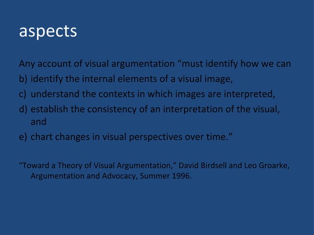 Visual Argumentation | PPT