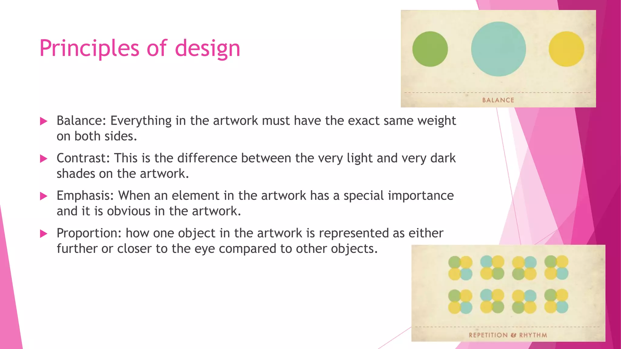 Visual art grade 10. Elementsofart and Prinicples of design | PPTX