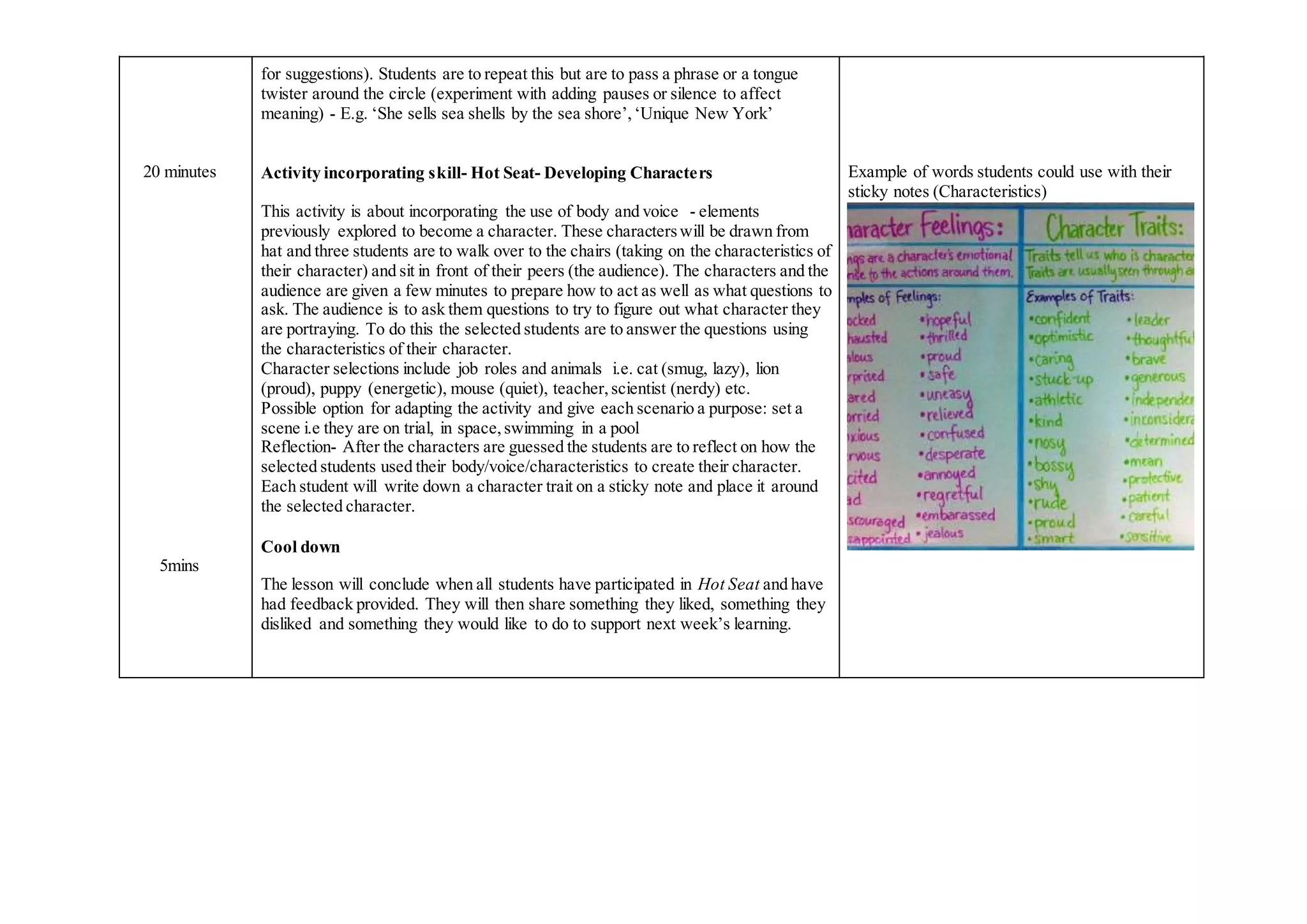 Drama lesson plan 1 | PPT