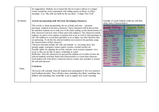 Drama lesson plan 1 | PPT