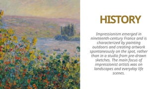 Visual Art Impressionism Education Presentation in Colorful ...