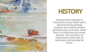 Visual Art Impressionism Education Presentation in Colorful ...