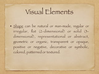 Elements of Visual Arts PowerPoint Presentation | PPT