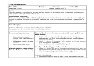 Visual arts lesson 1 | PPT