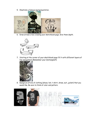 Visual arts sketchbooks SEMESTER 1: #1-20 | PDF