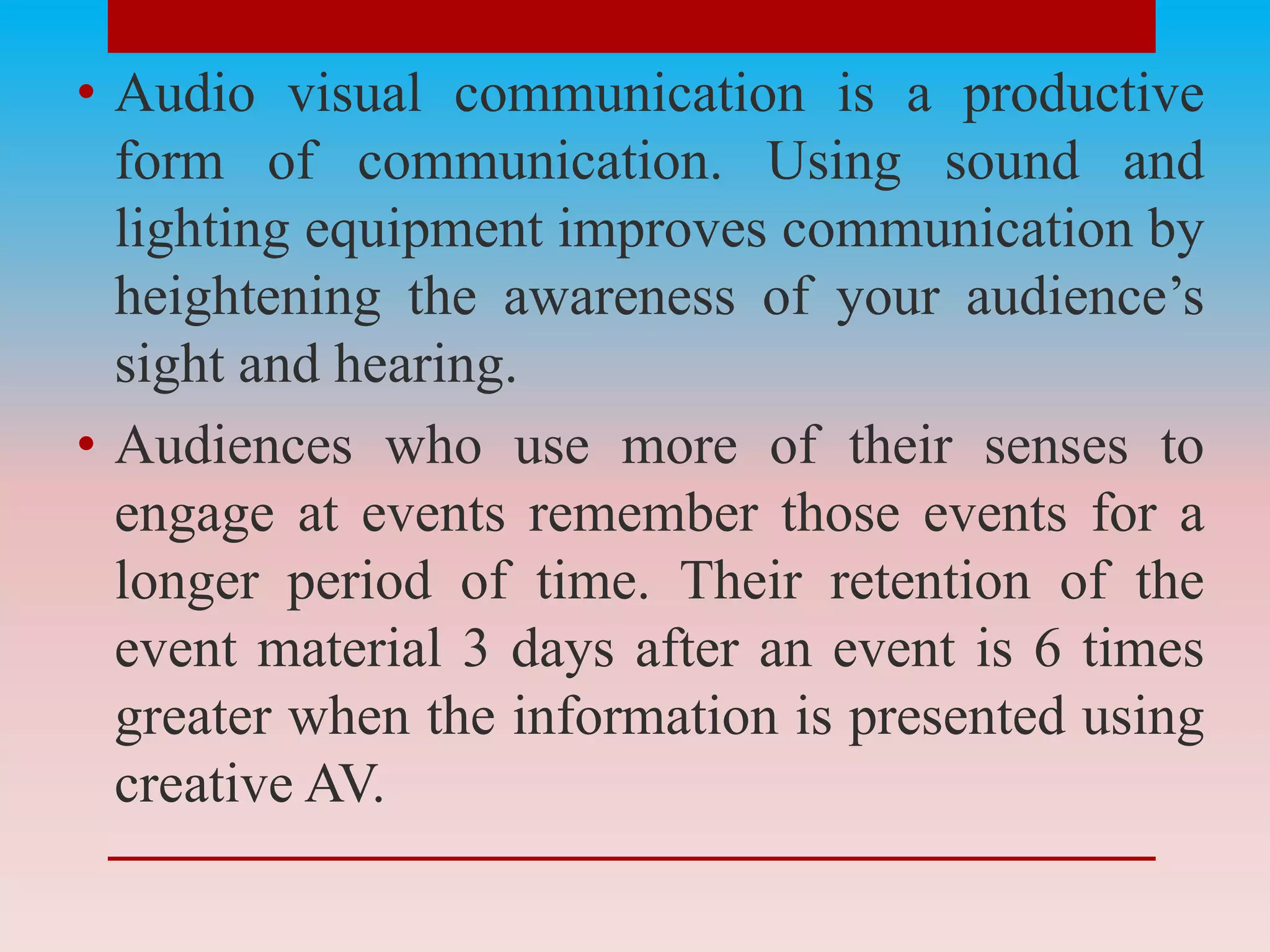 Visual & audio communication | PPTX