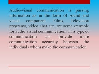 Visual & audio communication | PPTX