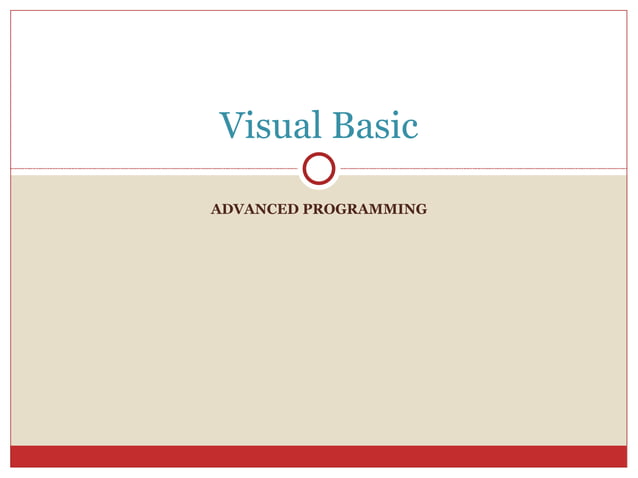 Visual basic | PPT