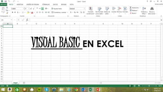 EXCEL Visual basic | PPTX | Computing | Technology & Computing