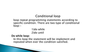 visual basic programming | PPTX | Programming Languages | Computing