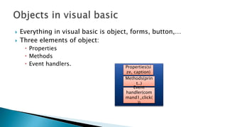 visual basic programming | PPTX | Programming Languages | Computing