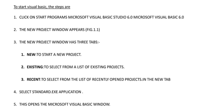 Introduction to Visual basic 6.0 | PPTX