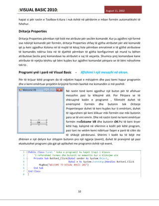 Visual basic leksionet e mia | DOCX