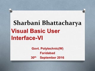 Visual Basic User Interface-VI | PPT