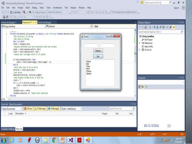 Visual Basic User Interface-VI