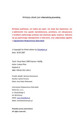 Visual Basic 2005 Express i My Sql ebook | PDF