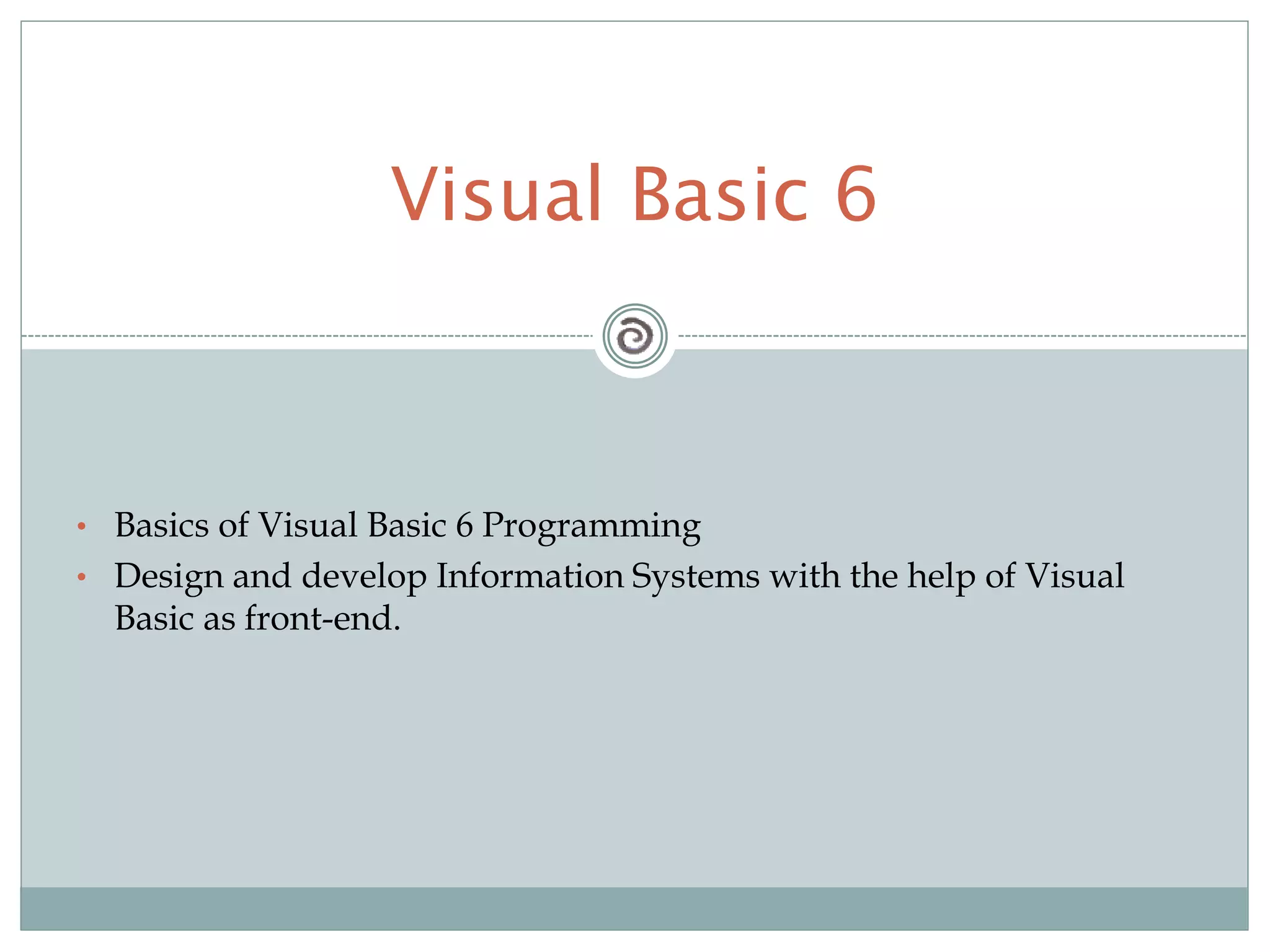 Visual basic 6.0 | PPT