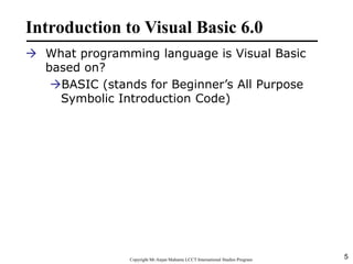 Visual Basic 6.0 | PPT