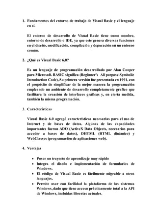 Visual basic 6.0 | DOCX