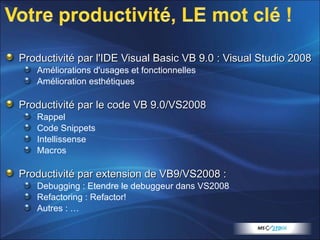 Visual Basic 9.0 Trucs Et Astuces Dans Visual Studio 2008 | PPT