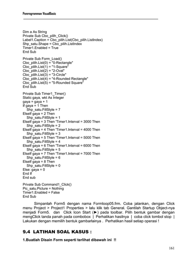 Visualbasic9 struktur perulangan | PDF
