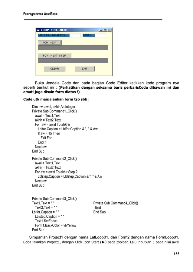 Visualbasic9 struktur perulangan | PDF