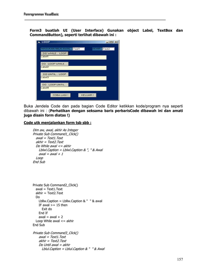 Visualbasic9 struktur perulangan | PDF