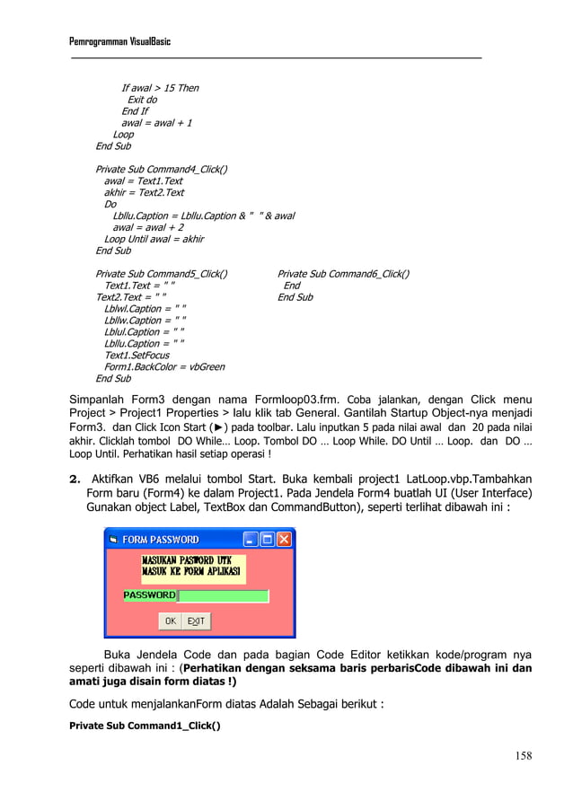 Visualbasic9 struktur perulangan | PDF