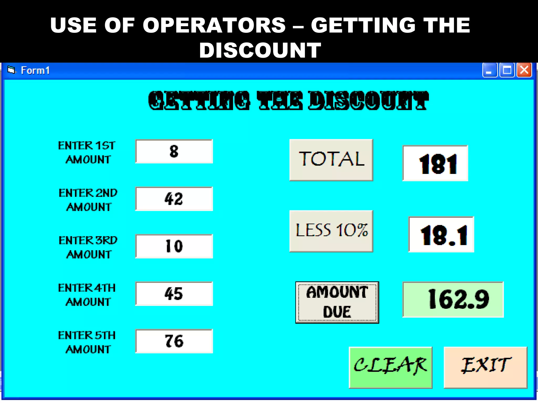 Visual Basic Codes And Screen Designs Ppt