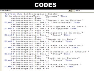 Visual Basic Codes And Screen Designs | PPT
