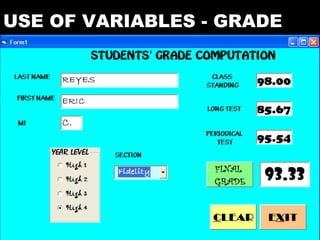 Visual Basic Codes And Screen Designs | PPT