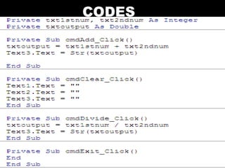 Visual Basic Codes And Screen Designs | PPT