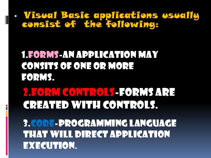 Visual basic coding