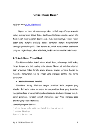 Visual basic dasar | PDF