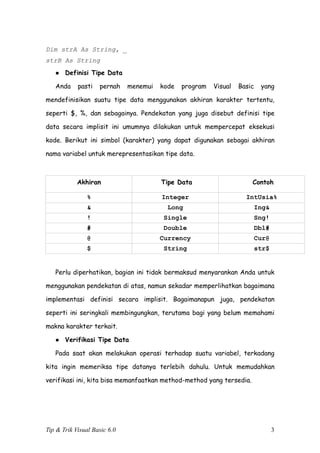 Visual basic dasar | PDF