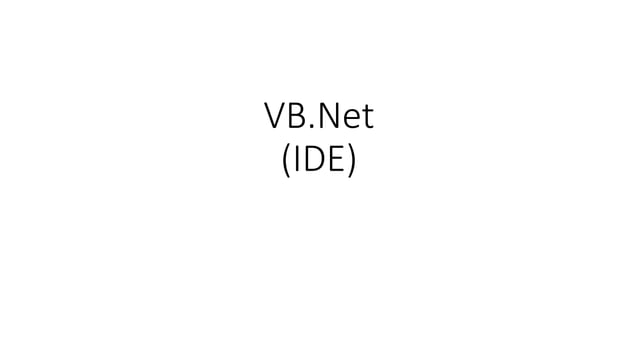 Introduction to Visual basic IDE presentation.pdf