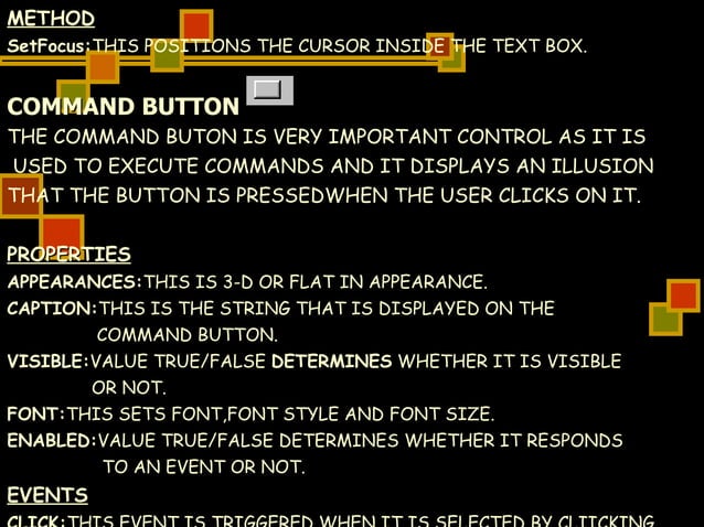 Visual basic ppt for tutorials computer | PPT
