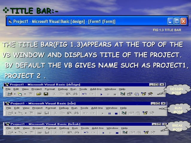 Visual basic ppt for tutorials computer | PPT