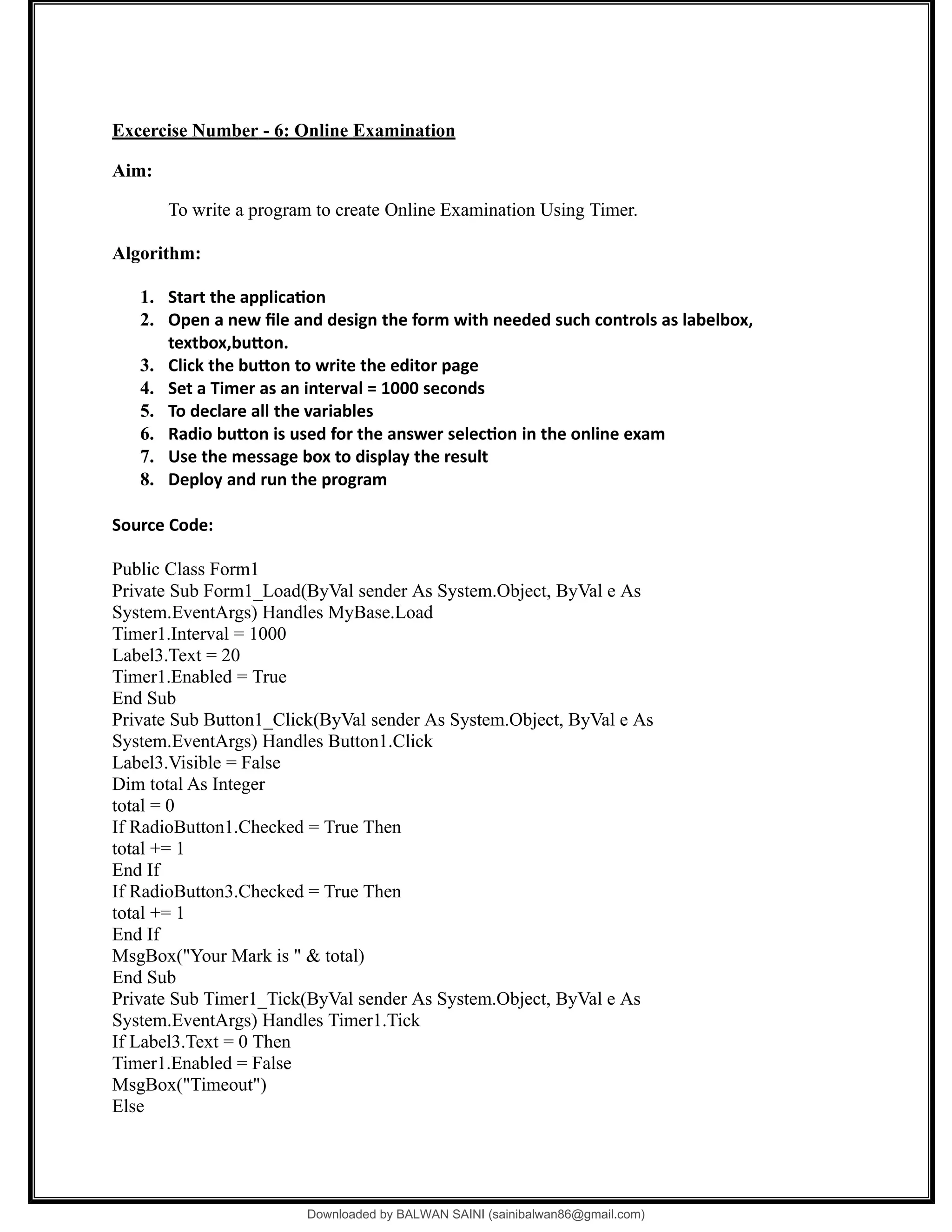 Visual Basic Pratical File Msc Computer Sciencepdf 