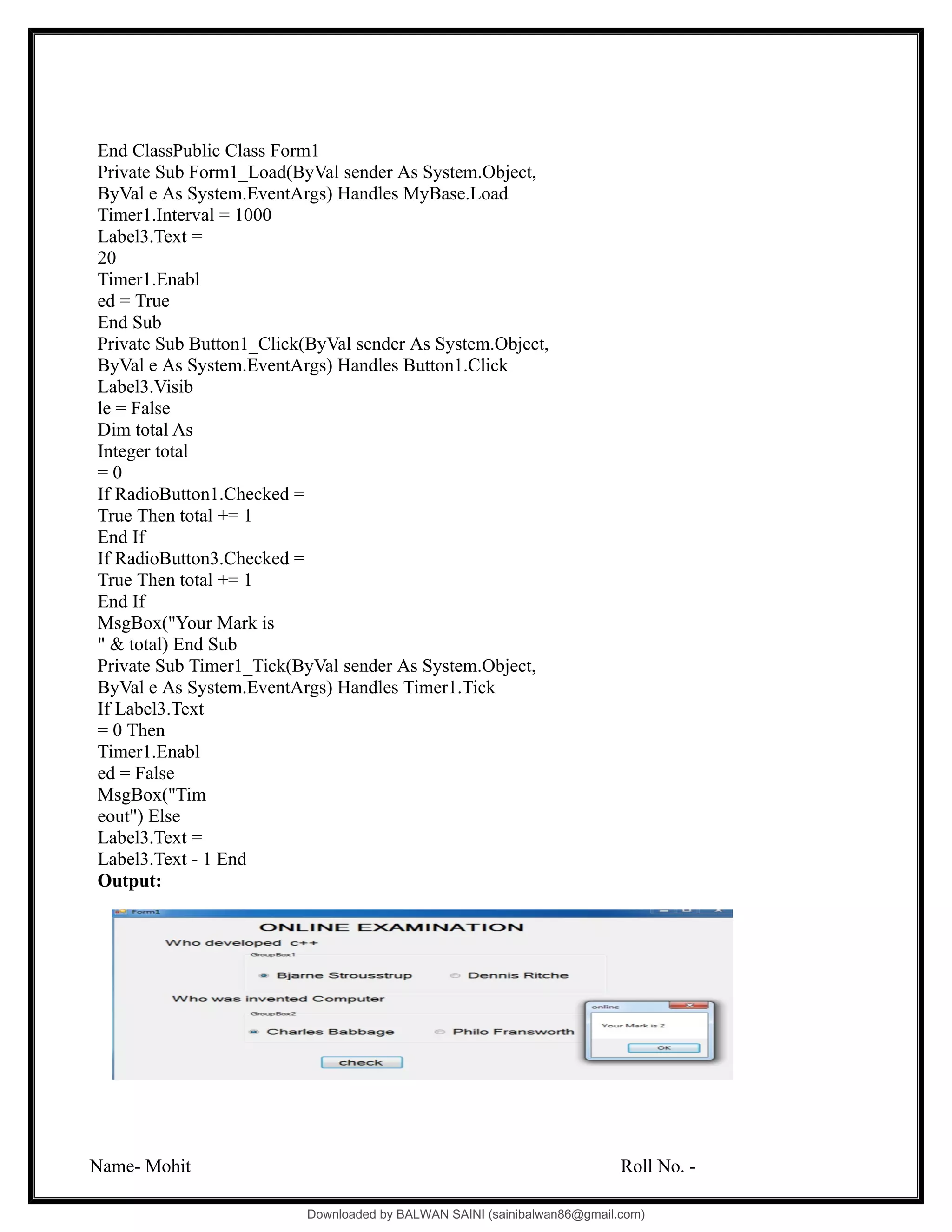 VISUAL BASIC PRATICAL FILE MSC COMPUTER SCIENCE.pdf