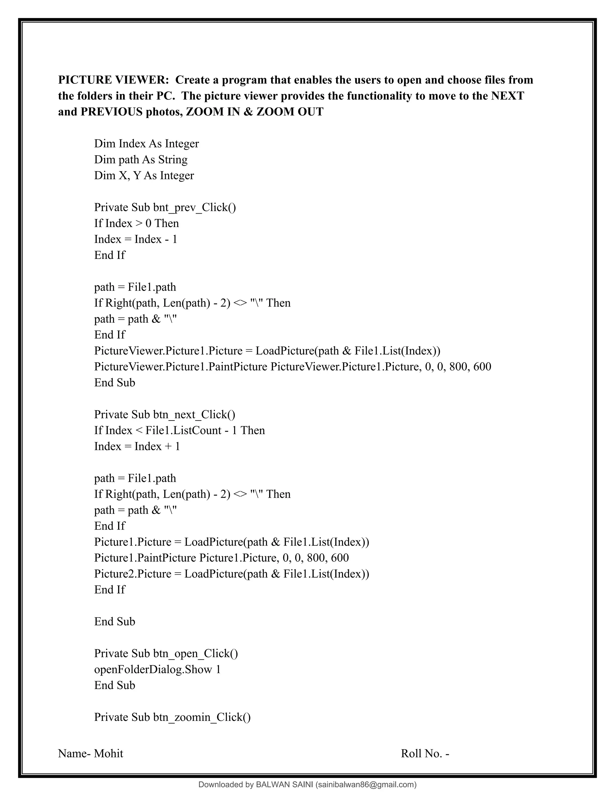 VISUAL BASIC PRATICAL FILE MSC COMPUTER SCIENCE.pdf