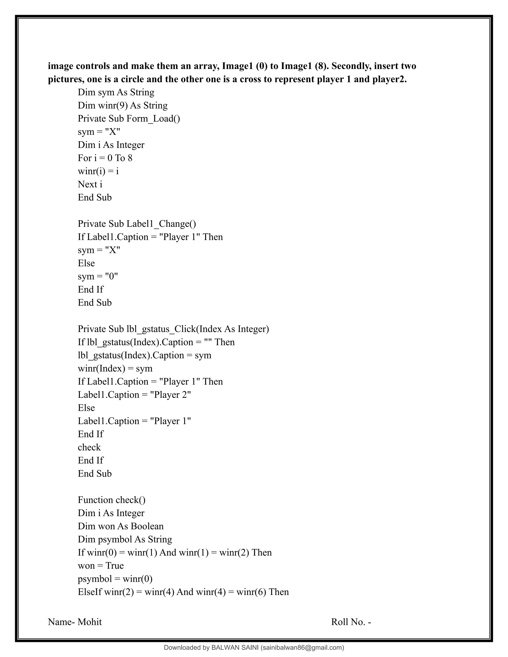 VISUAL BASIC PRATICAL FILE MSC COMPUTER SCIENCE.pdf