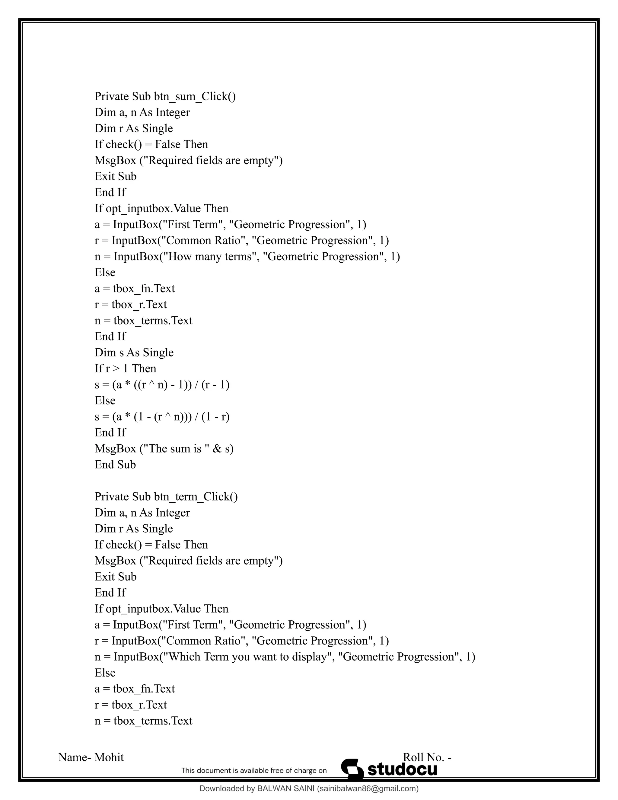 VISUAL BASIC PRATICAL FILE MSC COMPUTER SCIENCE.pdf