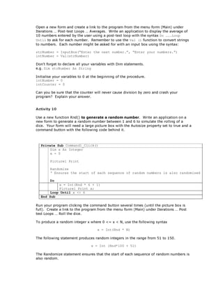 Visualbasic tutorial | PDF
