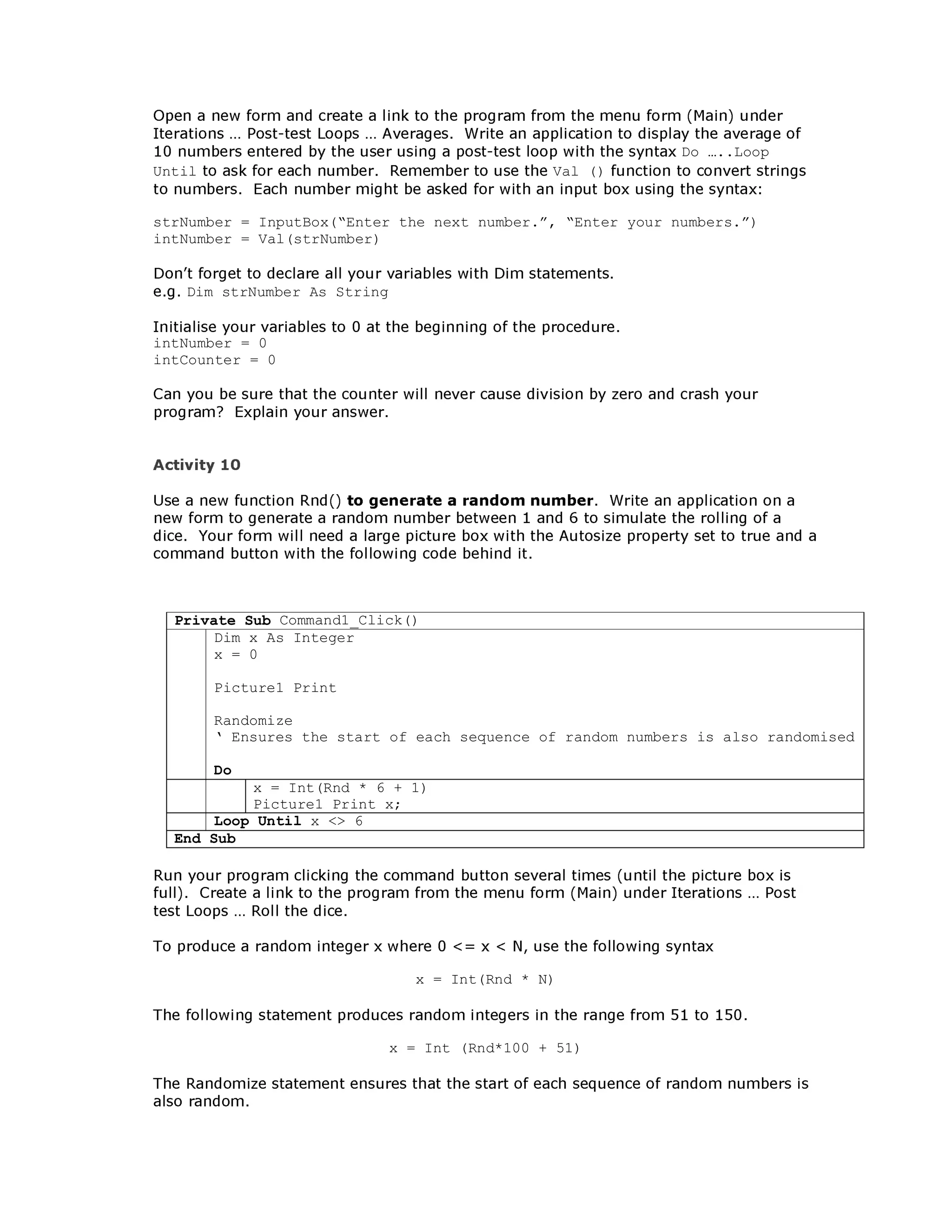 Visualbasic tutorial | PDF