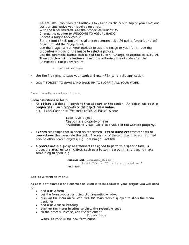 Visualbasic Tutorial Pdf