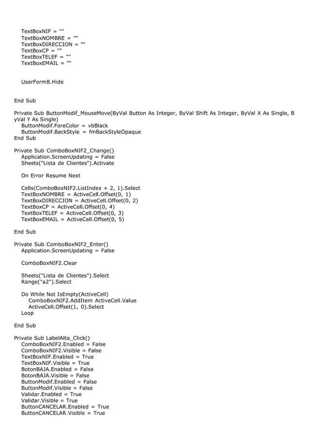 Visual basic userform 8 | PDF