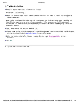 Visual binning | PDF
