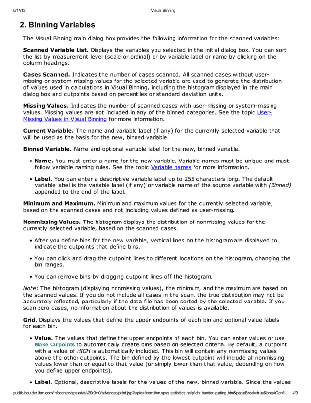 Visual binning | PDF